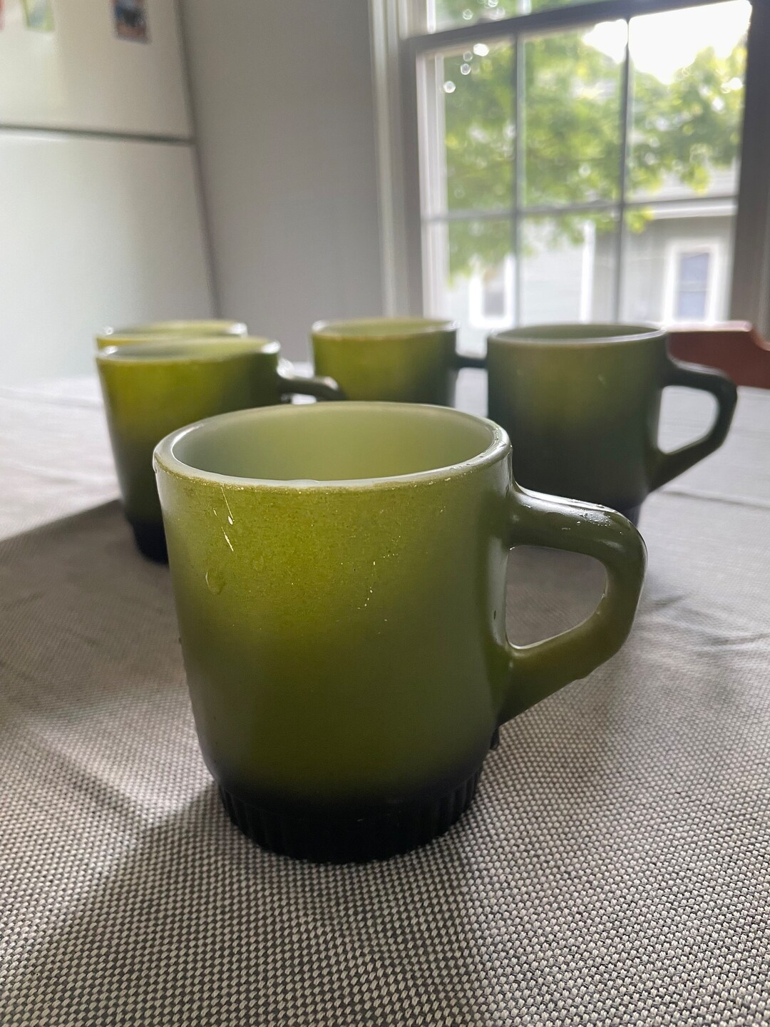 Ancor Hocking - Vintage Mugs - Kire King - 70s Retro - - Etsy