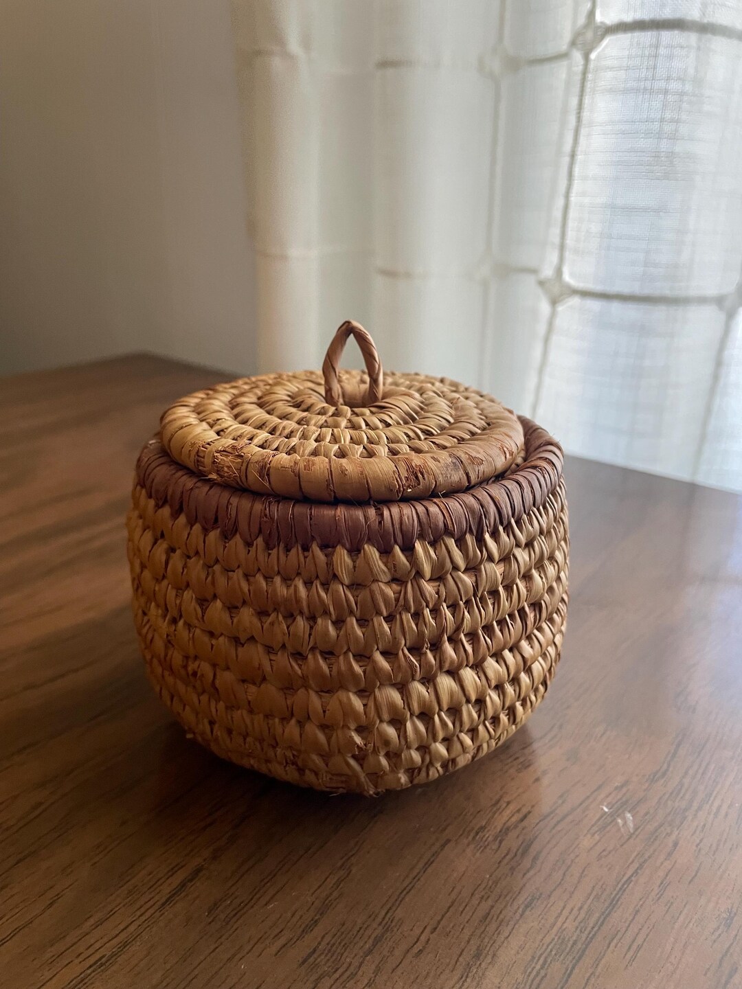 Woven - Wicker - Table Top - Small Basket - Snake Charmer Design ...