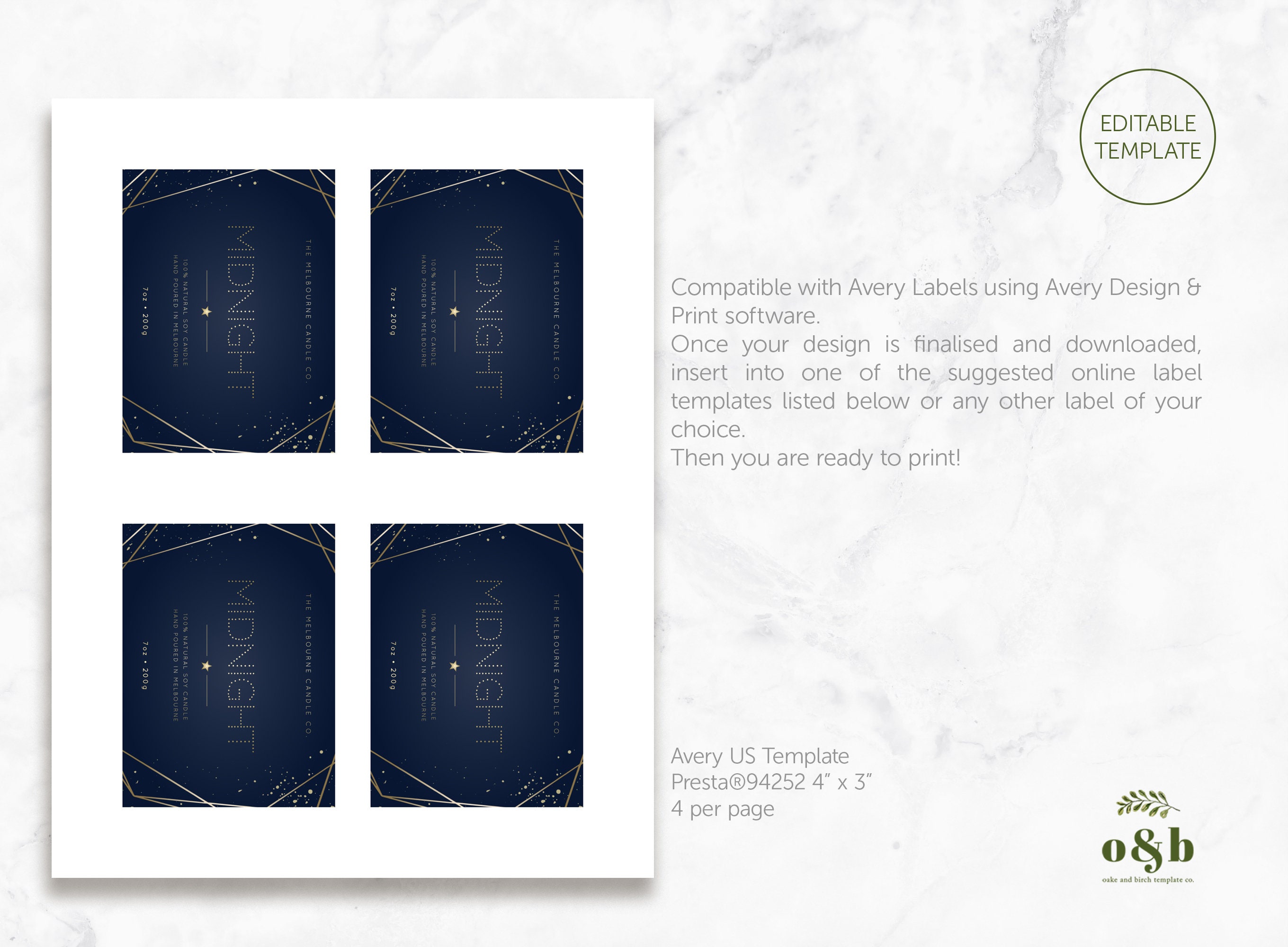 4x3 Label Template