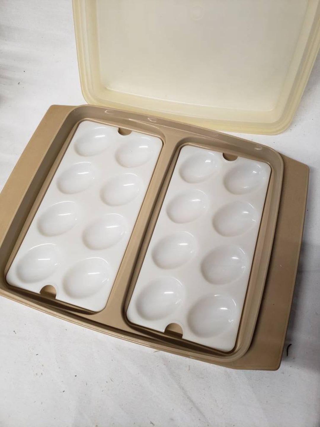 Vintage Tupperware Egg Tray / Carrier With Lid Great for - Etsy