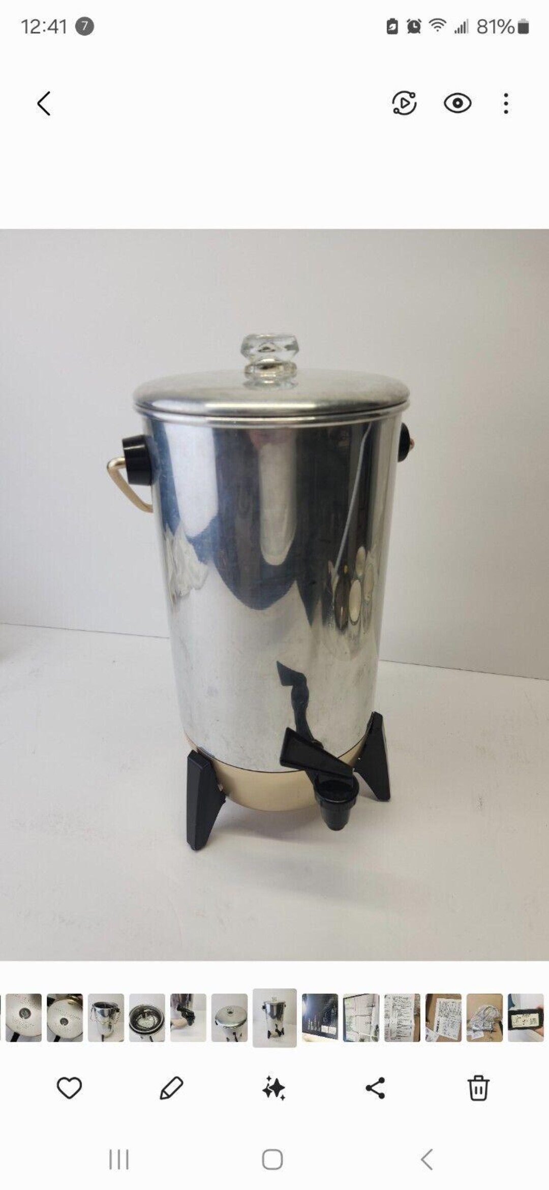 Vintage Mirro-matic Aluminum 22cup Electric Coffee Pot Percolator - Etsy