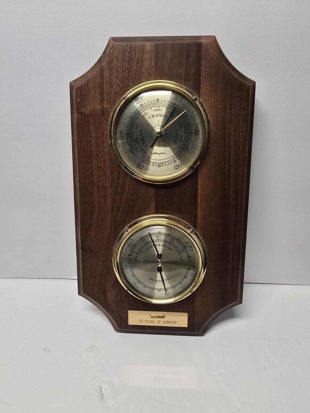 Vintage AIRGUIDE Barometer 1960s Wall Hanging Weather Station Office ...