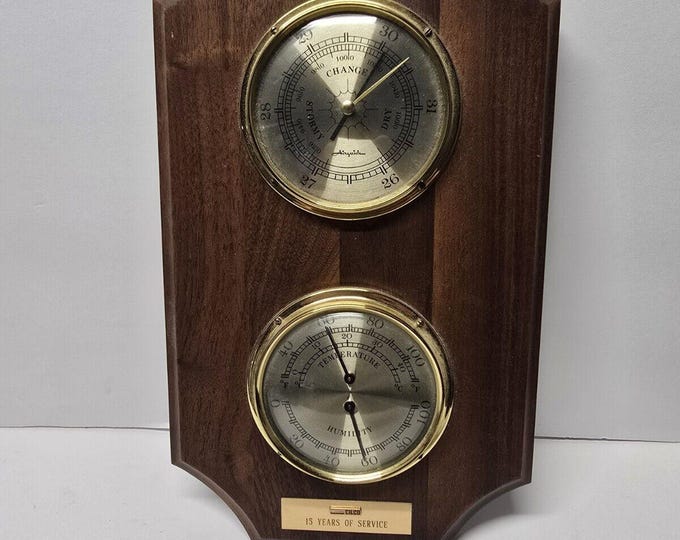 Vintage AIRGUIDE Barometer 1960s Wall Hanging Weather Station Office ...