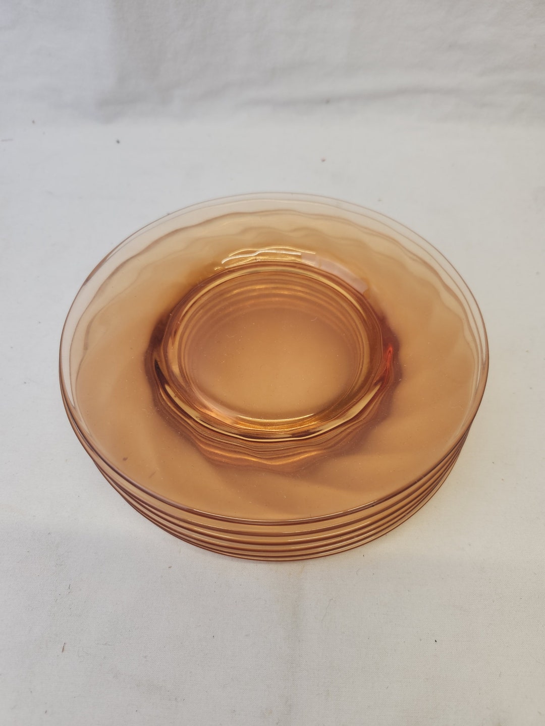 Vintage Depression Glass Plates, Jeanette Pink Depression Glass 7.5 ...