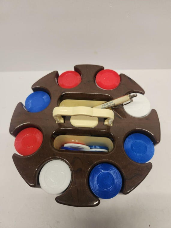 Vintage Poker Chip Carousel Caddy Dispenser BAKELITE,… - Gem