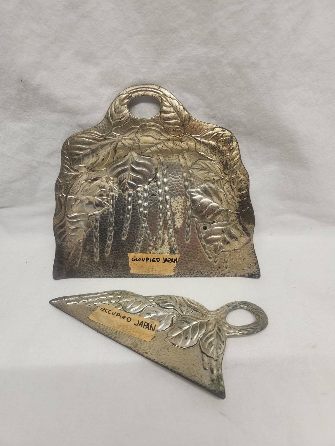 Antique Metal Crumb Catcher / Butler Tool, Occupied Japan, 2 Piece ...