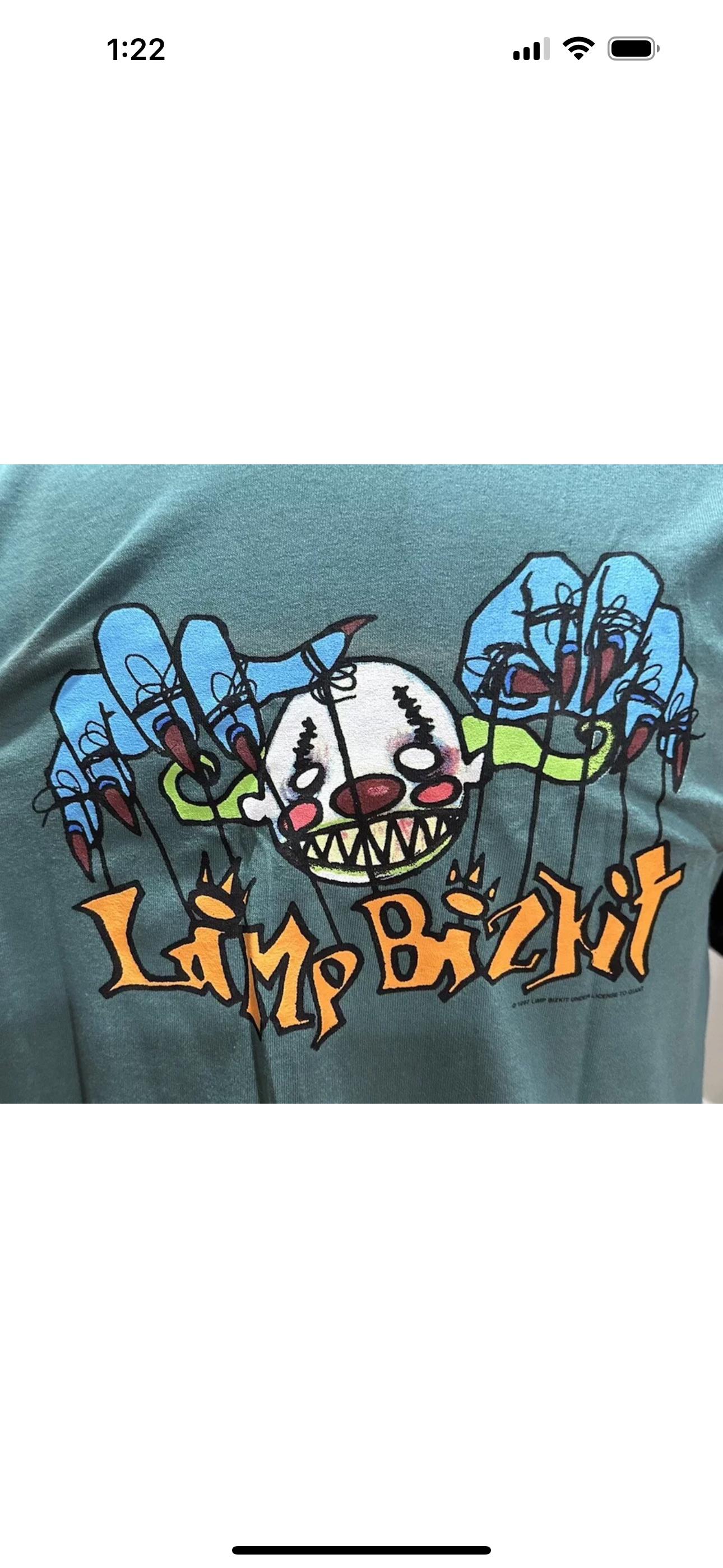 Vintage 90s Limp Bizkit Clown Puppet Master Tag Giant Rare T Shirt Mens ...