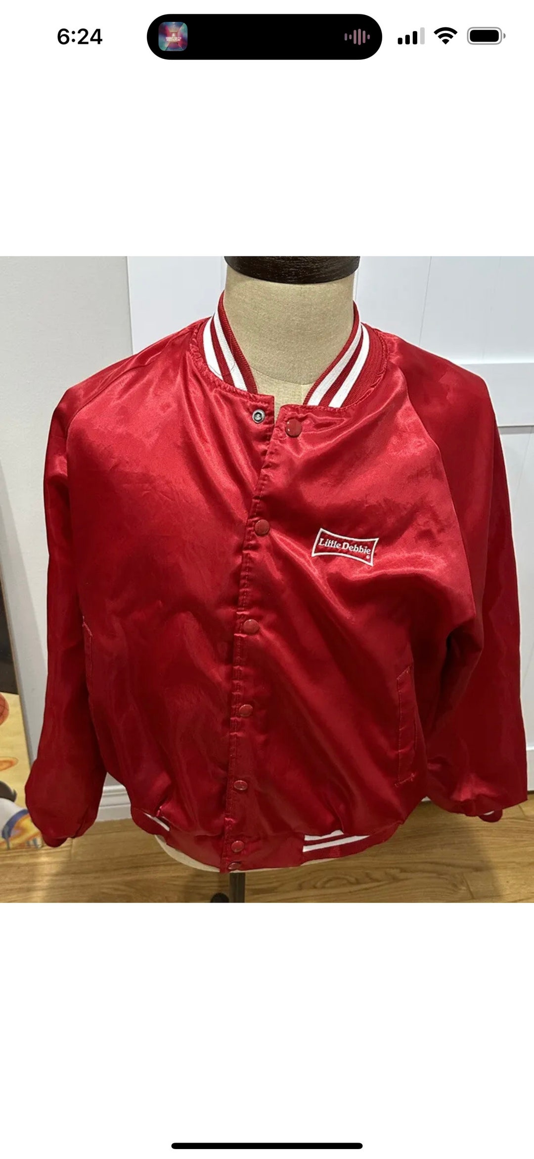 Vintage Little Debbie Snack Cakes Red Satin Button up Jacket Men/adult ...