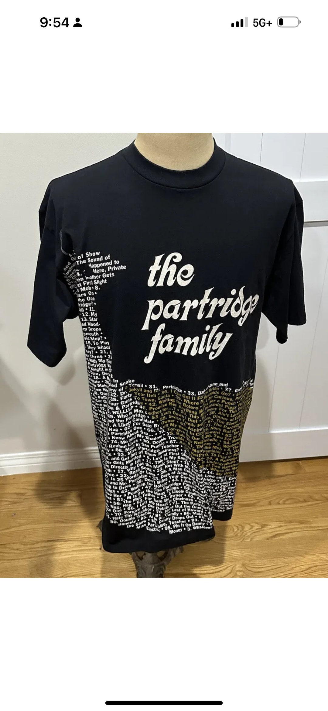 Vintage Partridge Family TV Show Double Sided All Over Print Shirt Mens ...