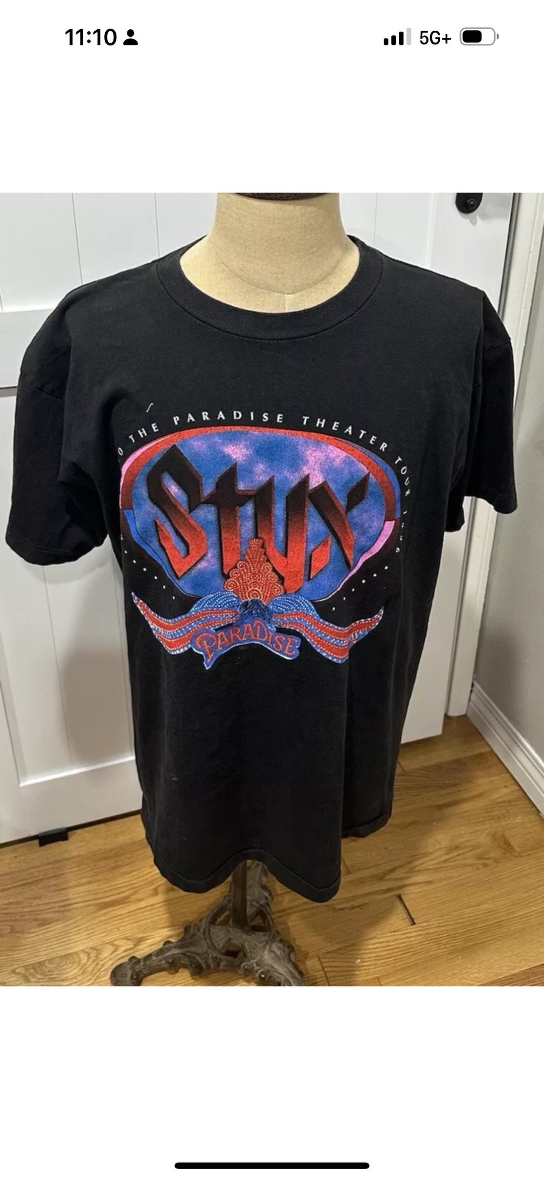 Vintage 1996 Styx Return to Paradise Theater Tour T Shirt Winterland ...