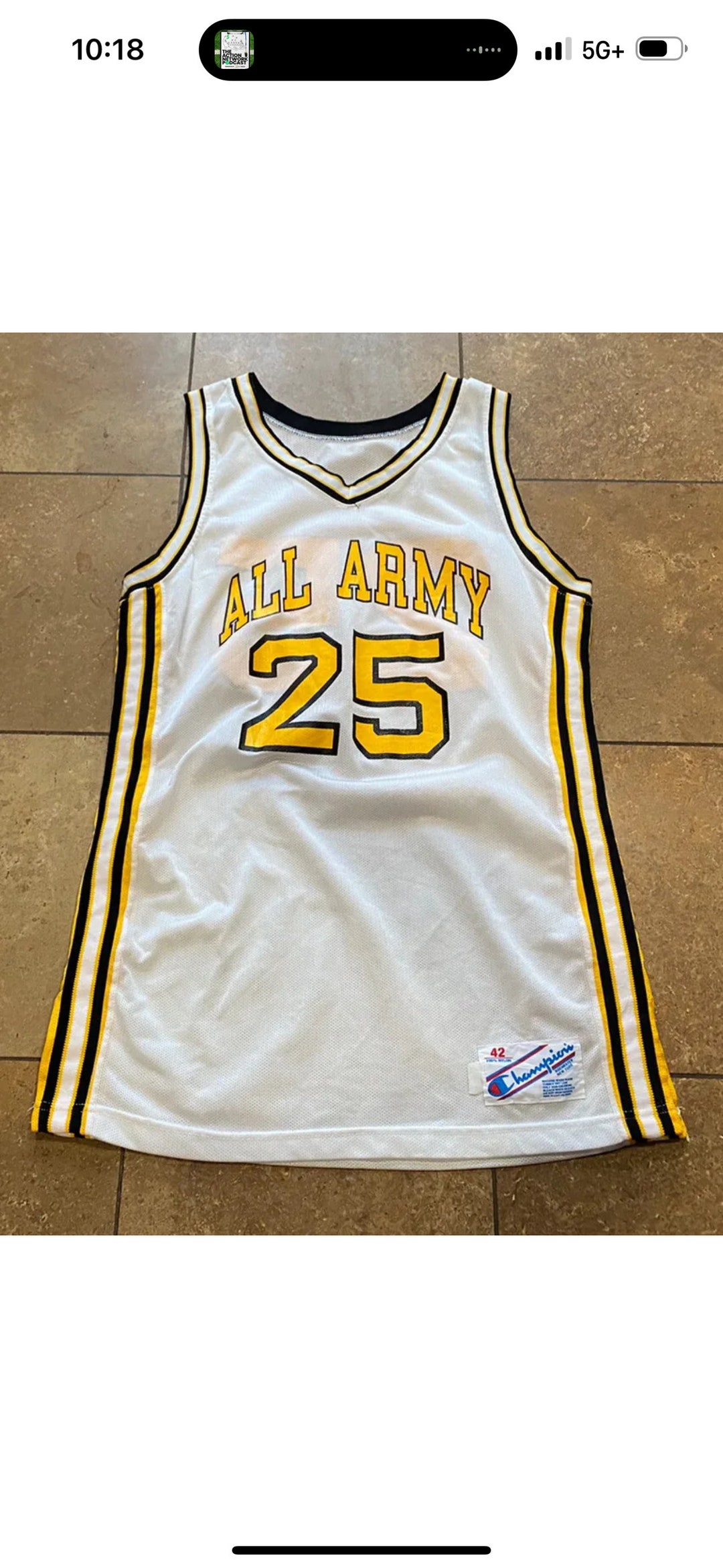 Vintage Champion U.S. Army All Army Basketball Game Jersey Mens 42 - Etsy
