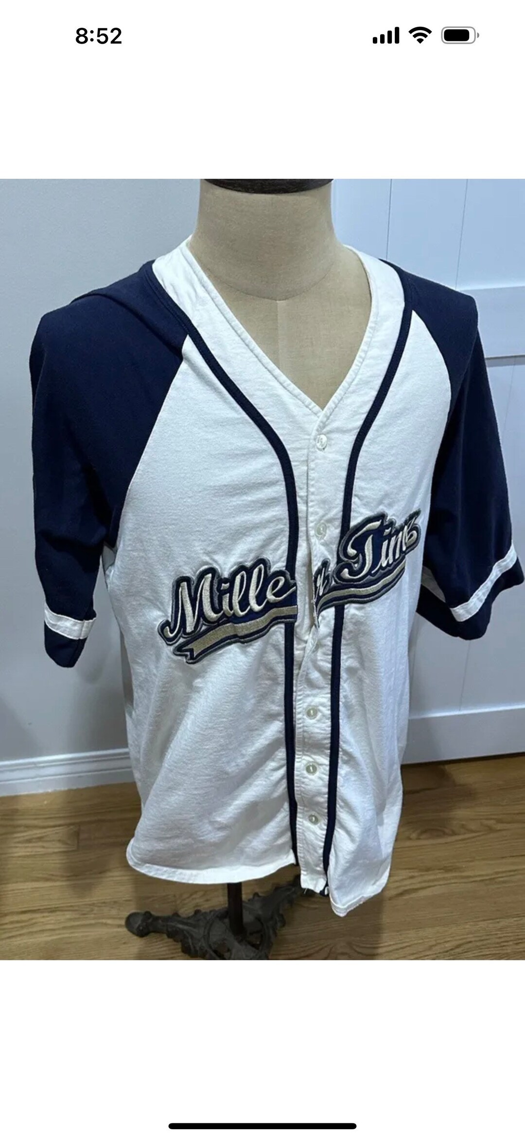 Vintage Miller Lite Retro Miller Time Baseball Jersey Mens Adult Large ...