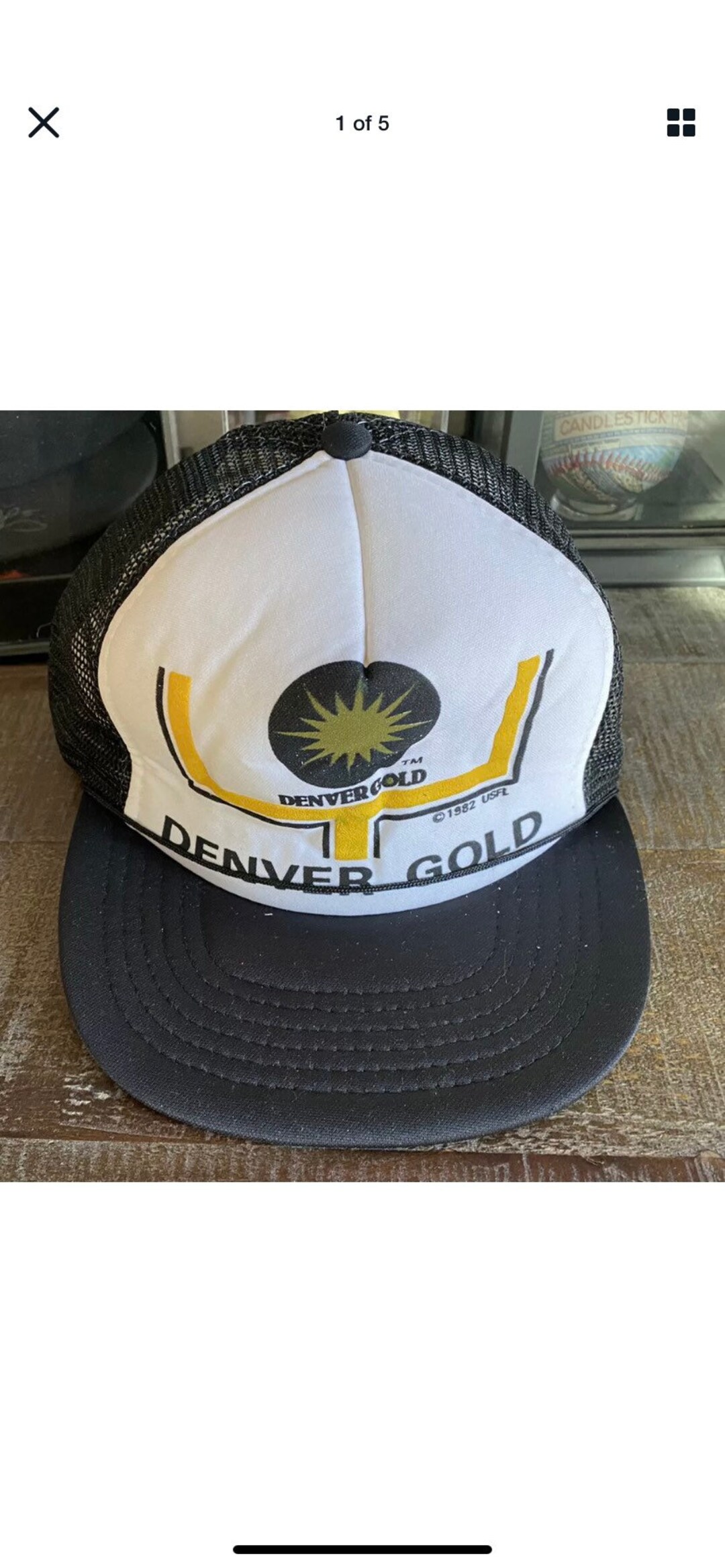 Vintage 1982 USFL Denver Gold Mesh Truckers Hat Cap - Etsy