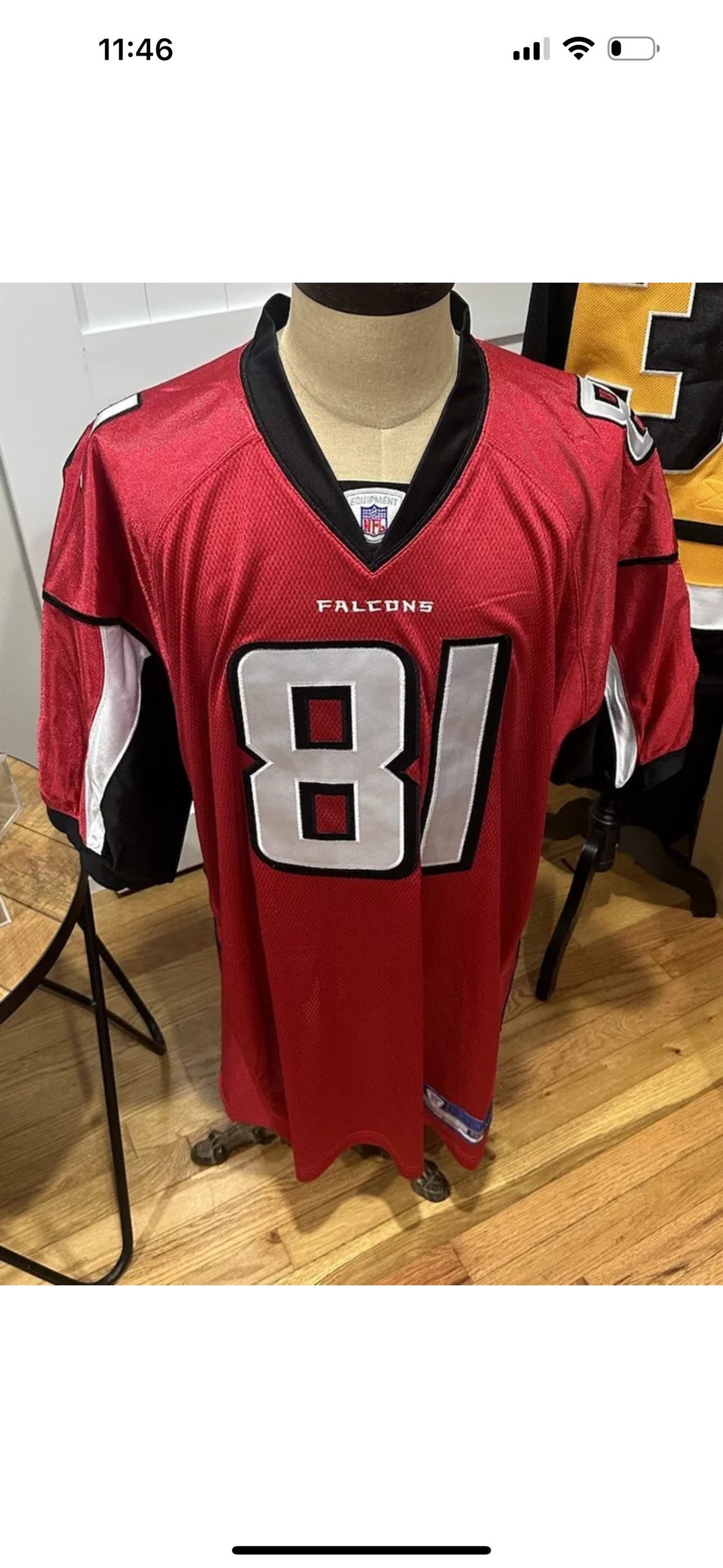 Vintage Reebok Authentic Peerless Price Atlanta Falcons Red Jersey Mens ...