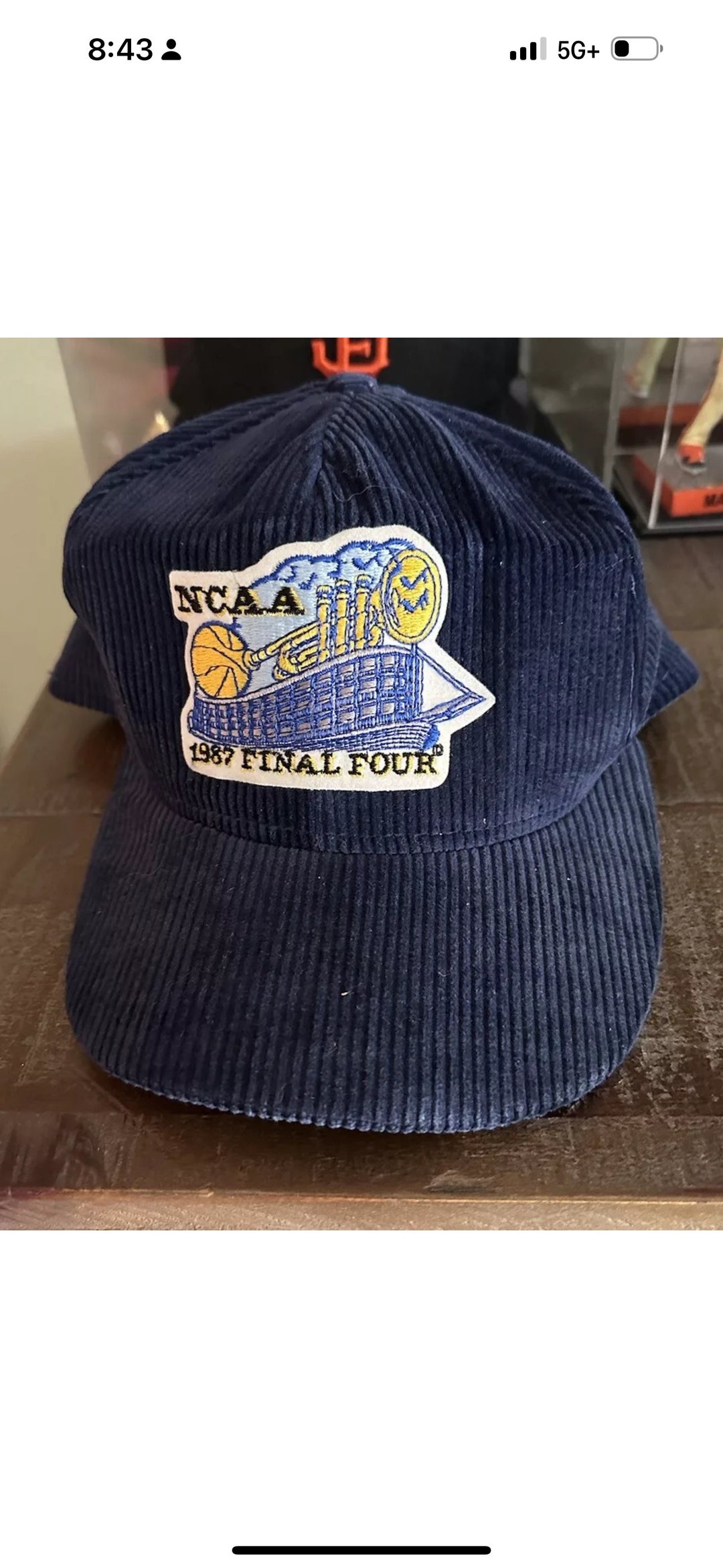 Vintage NCAA 1987 Final Four AJD Corduroy Hat Snapback Cap Hoosiers ...