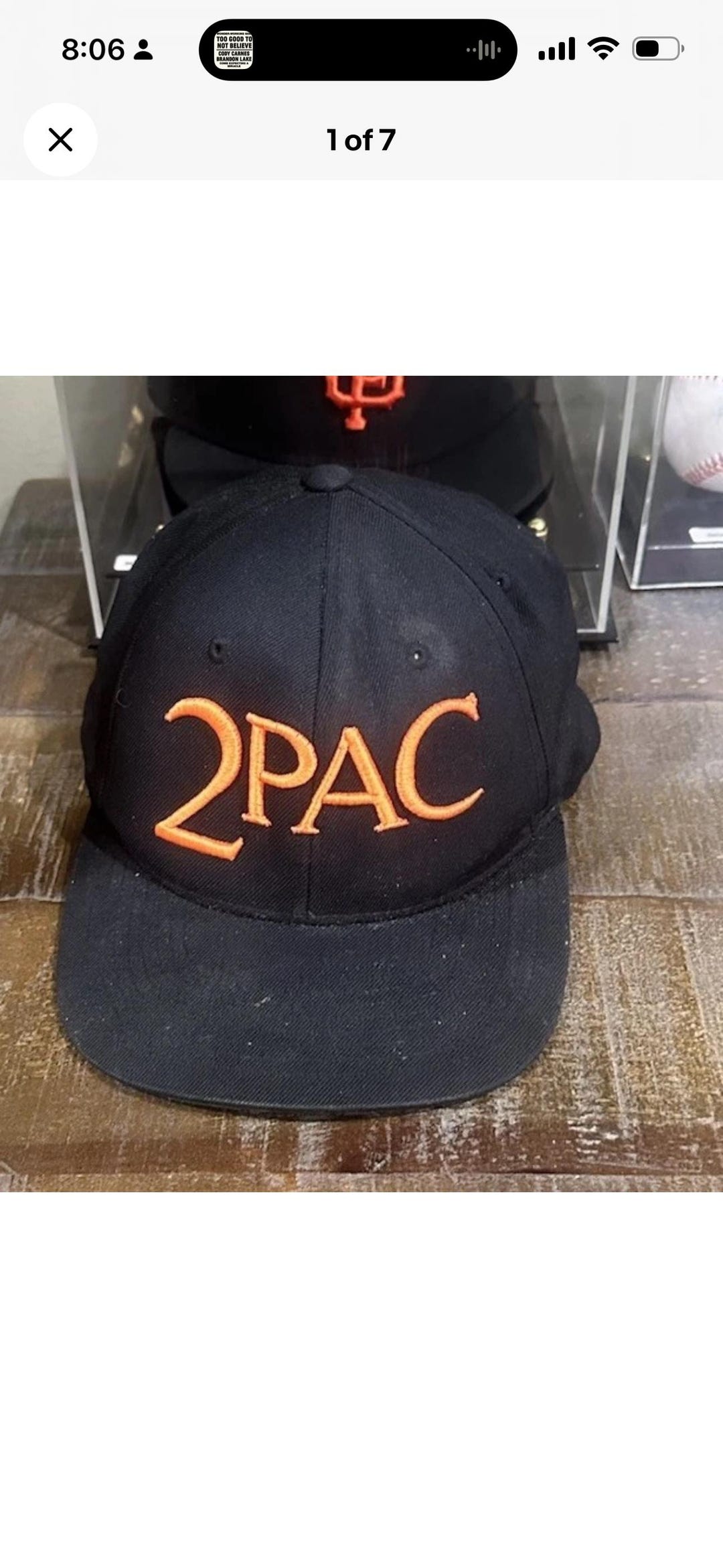 RARE Vlone 2pac Rap Hip Hop Back Script Snapback Cap Hat - Etsy