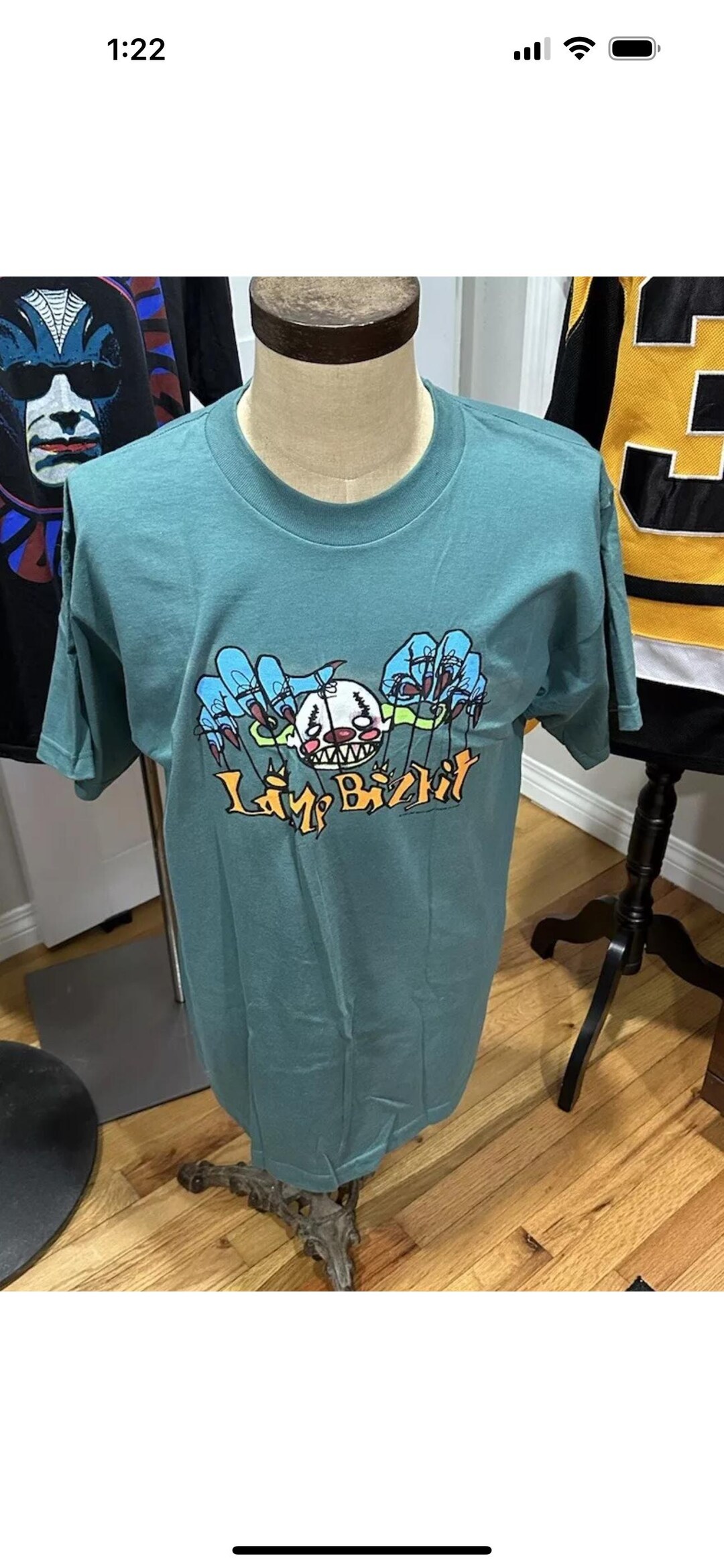 Vintage 90s Limp Bizkit Clown Puppet Master Tag Giant Rare T Shirt Mens ...