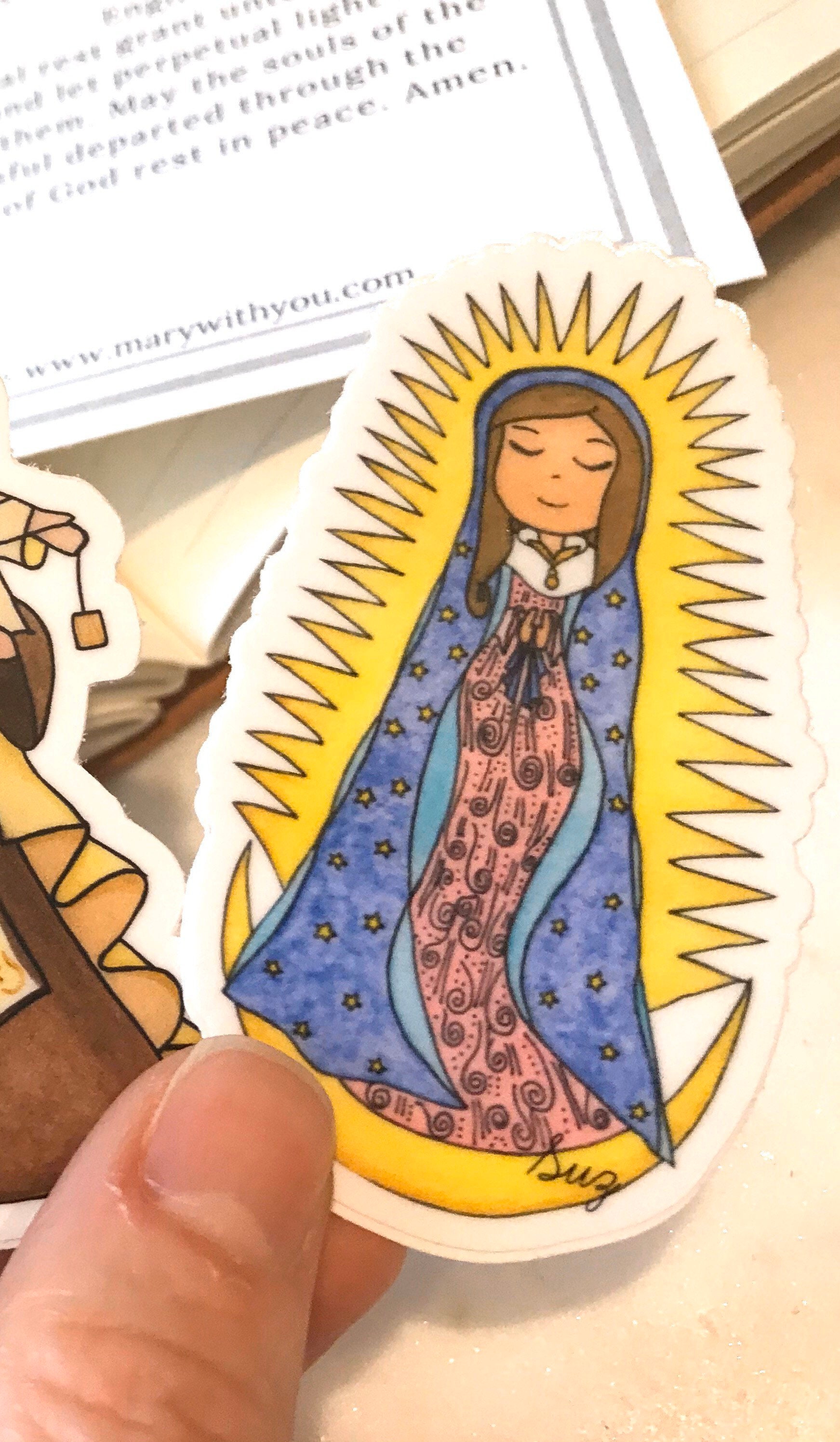 Our Lady Of Guadalupe Vinyl Sticker Virgin Mary Sticker Etsy