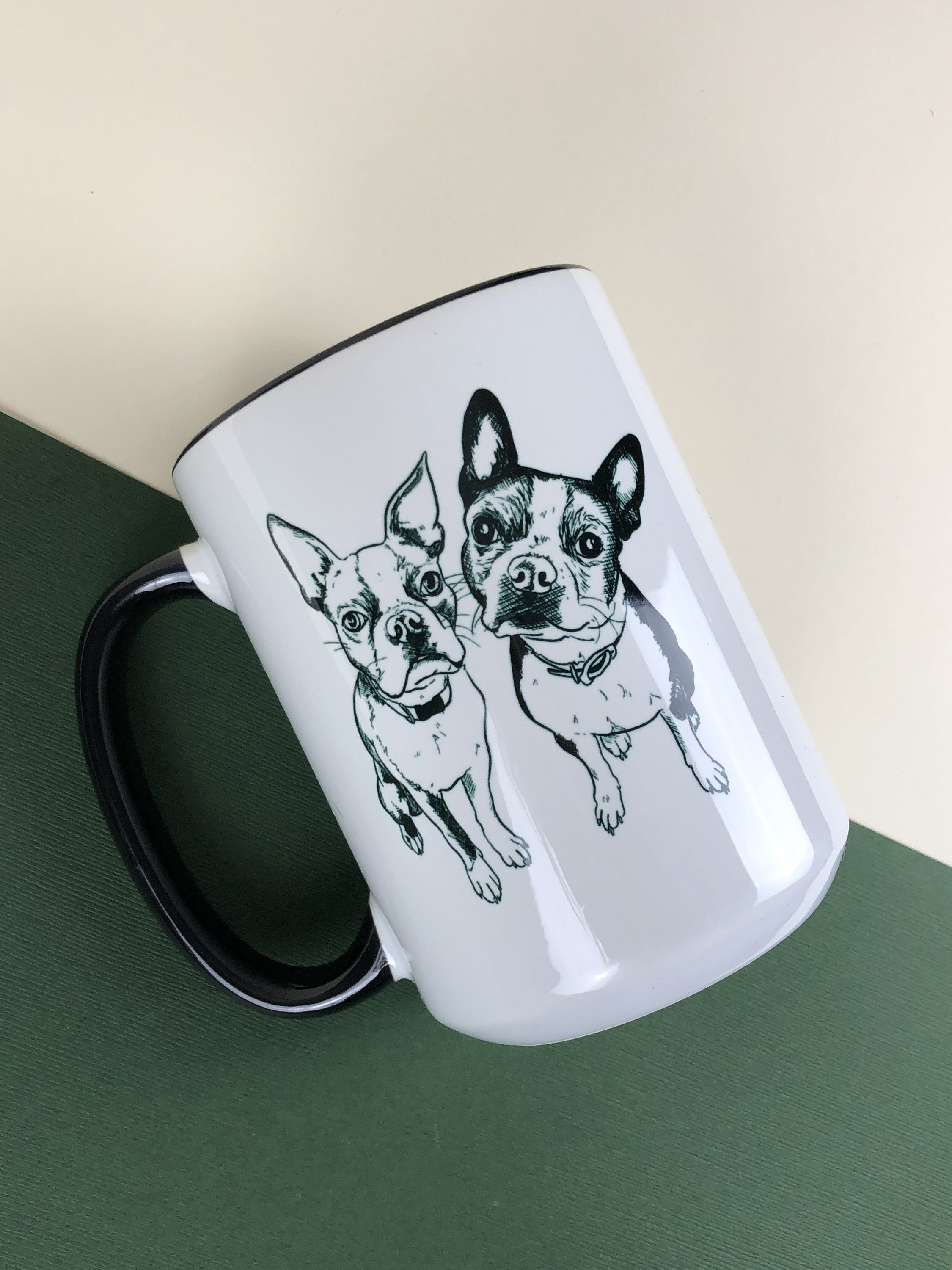 Pet Portrait Mug 15oz Custom | Etsy