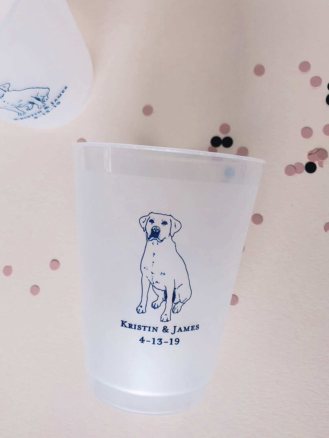 TWO PETS 16oz Frosted Cups Reusable Custom Wedding Decor - Etsy