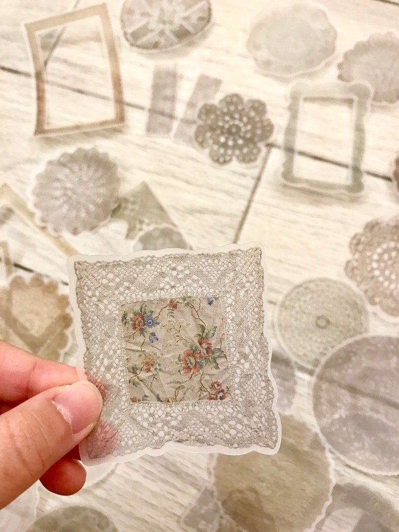 Vintage Lace Sticker Pack - Etsy