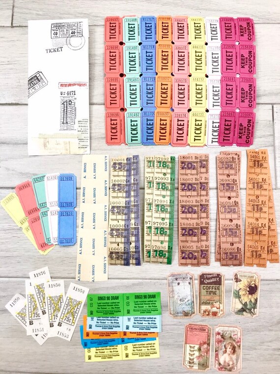 Vintage Tickets Pack - Etsy