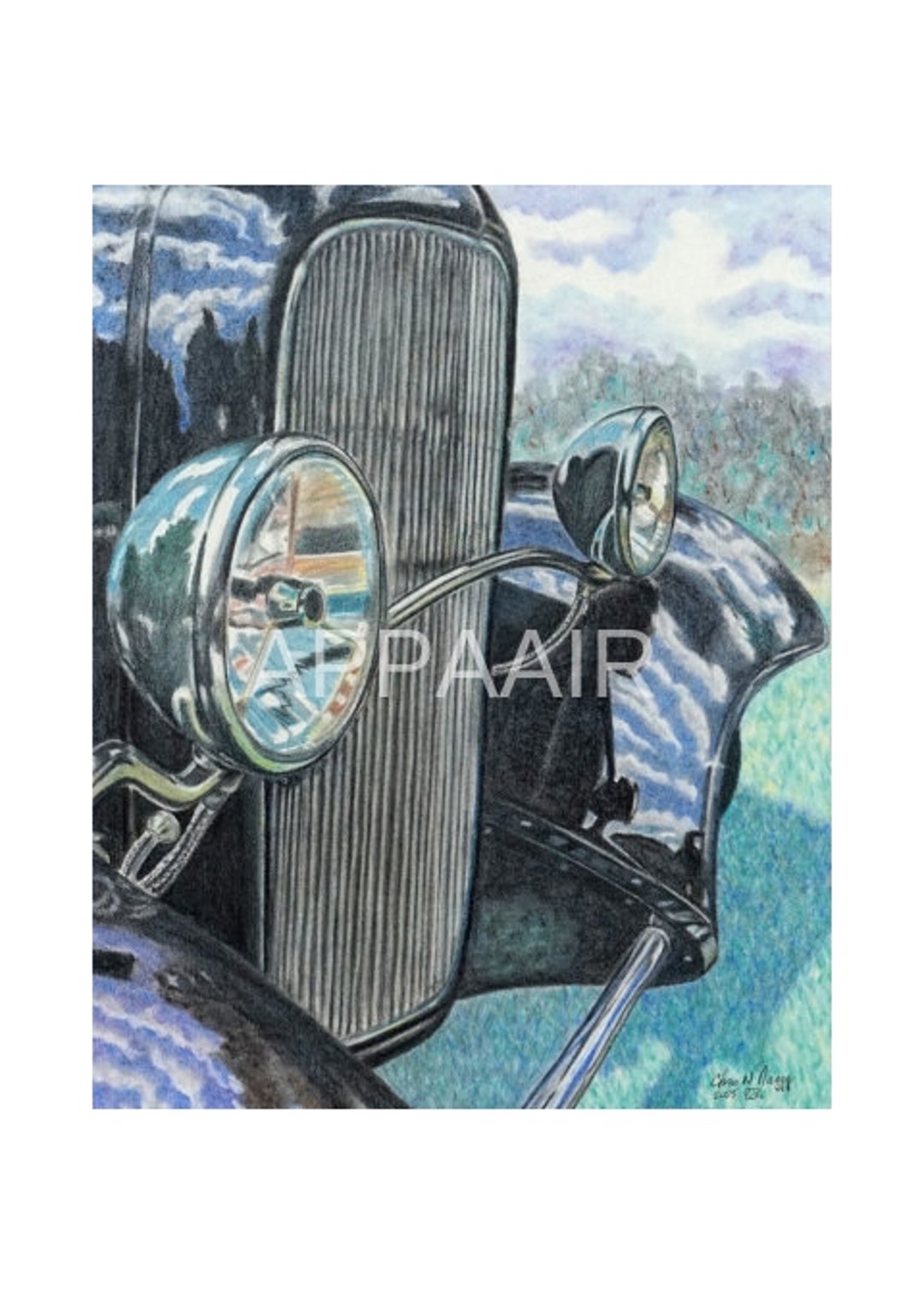 Classic Summer, Classic Hot Rod, Hot Rod Prints, Car Art Prints ...