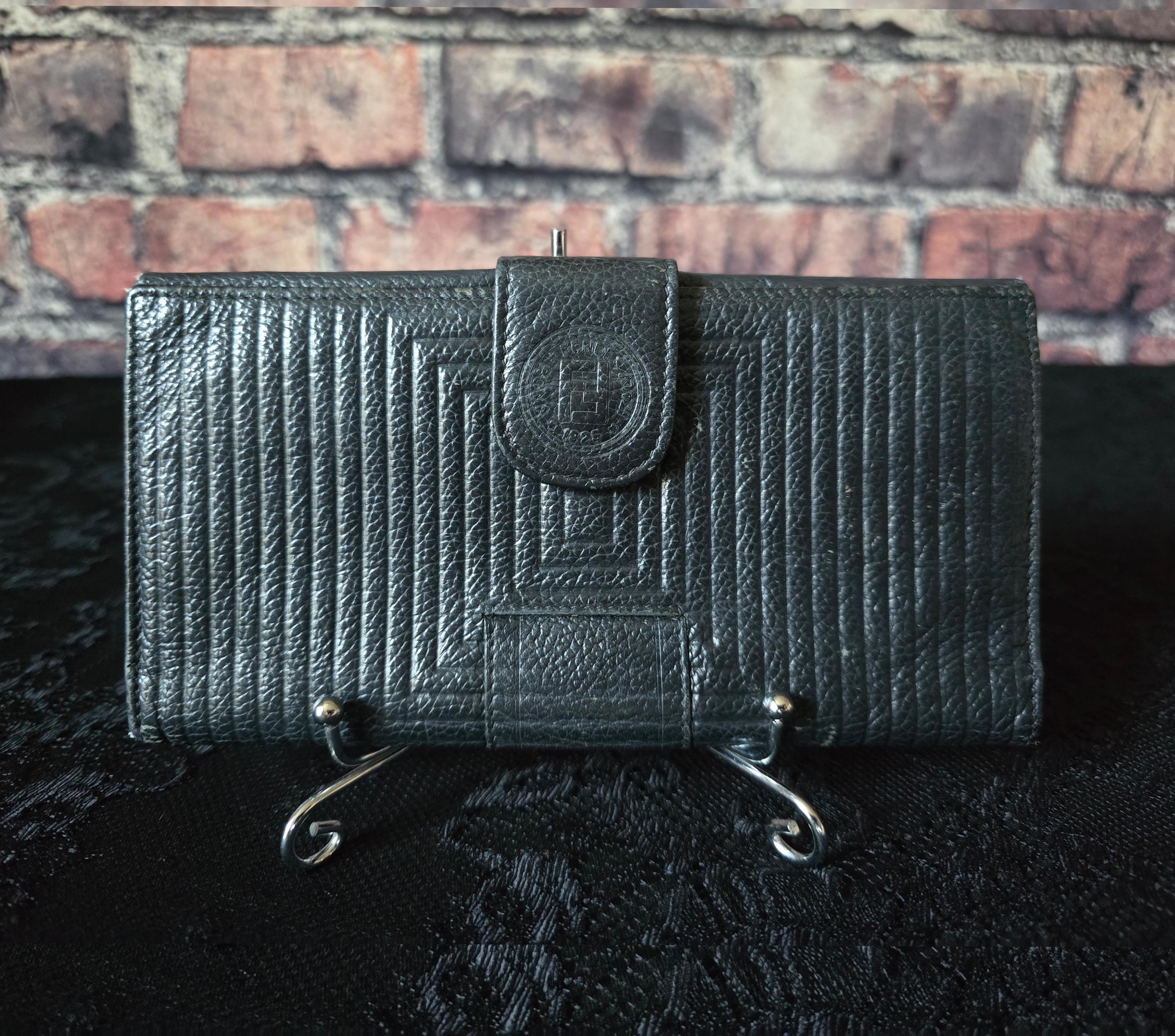Vintage Fendi Roma Leather Wallet - Etsy