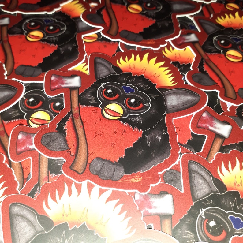 Evil Furby Sticker / Die Cut Vinyl Decal / Creepy Cute Gothic Kawaii ...