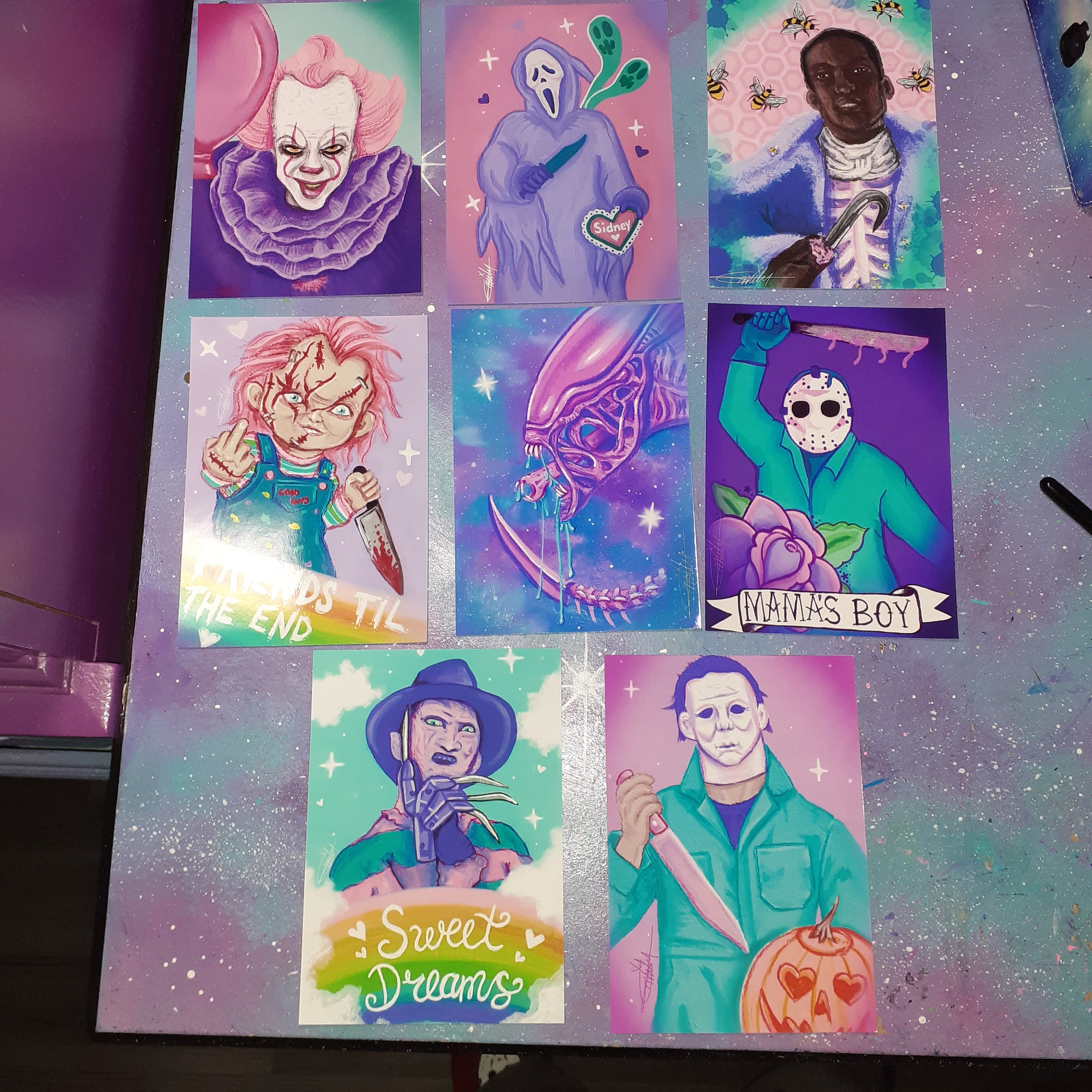 Pastel Horror 5x7 Art Print / Buy 2 Get 1 Free Art Prints / Slasher ...