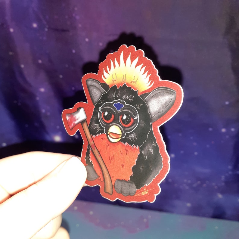 Evil Furby Sticker / Die Cut Vinyl Decal / Creepy Cute Gothic Kawaii ...