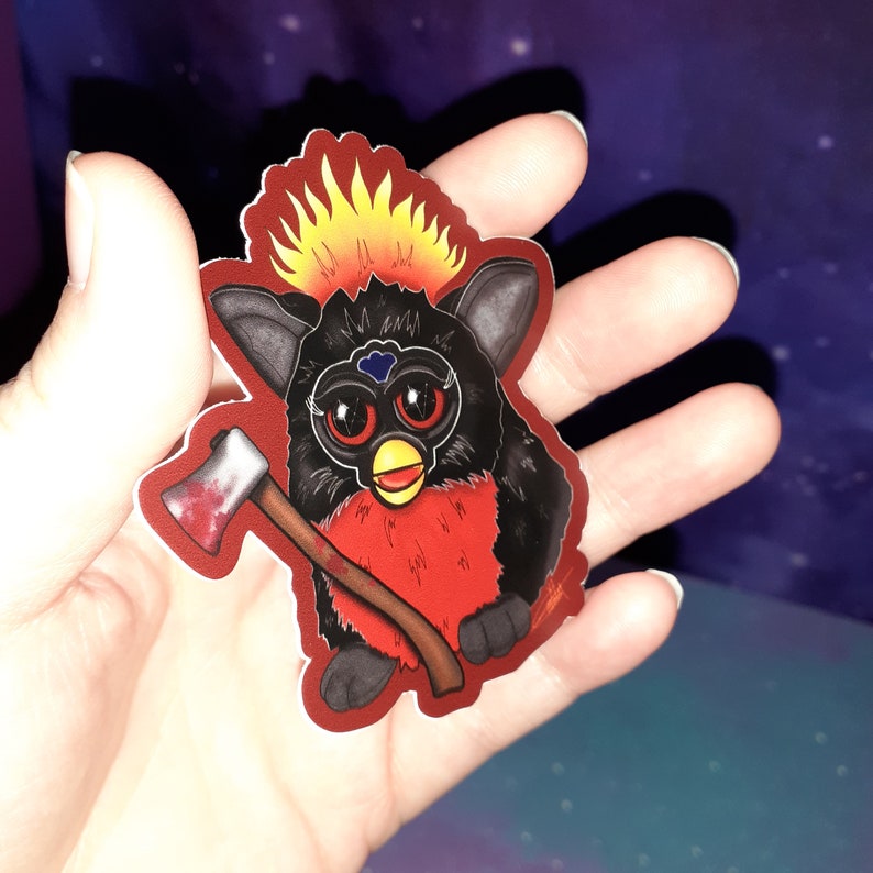 Evil Furby Sticker / Die Cut Vinyl Decal / Creepy Cute Gothic Kawaii ...