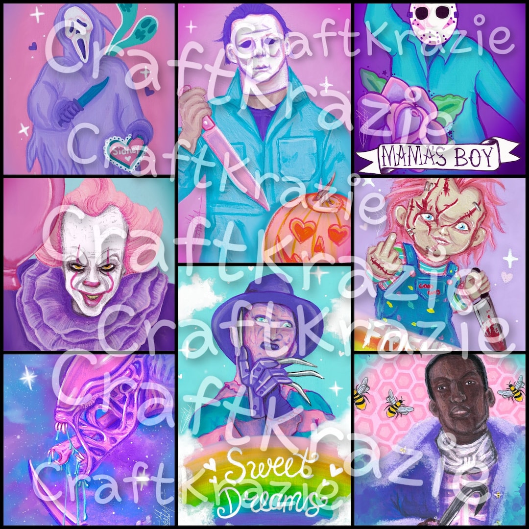 Pastel Horror 5x7 Art Print / Buy 2 Get 1 Free Art Prints / Slasher ...