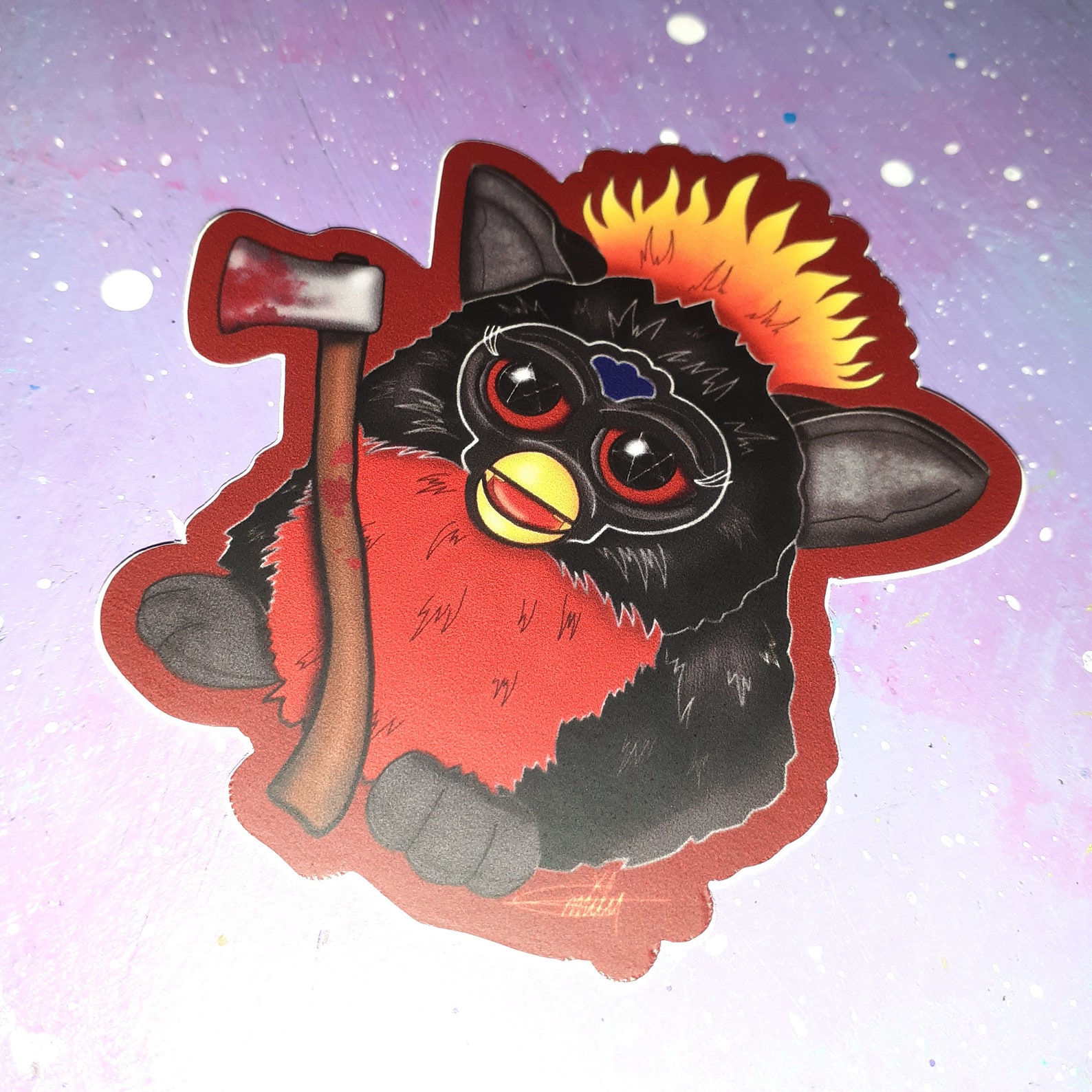 Evil Furby Sticker / Die Cut Vinyl Decal / Creepy Cute Gothic Kawaii ...