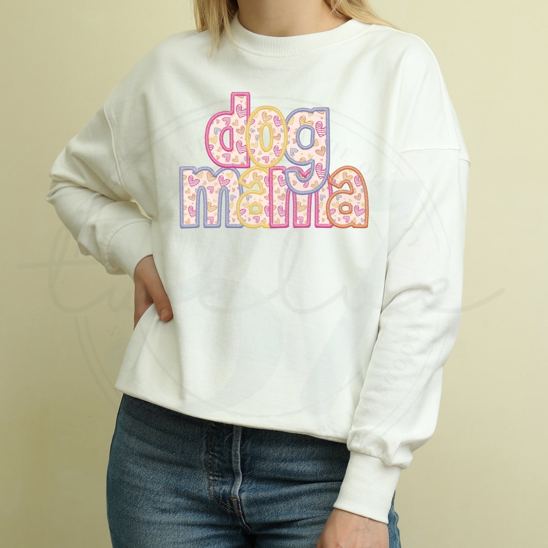 Dog Mama Faux Embroidery Digital Design Download - Etsy