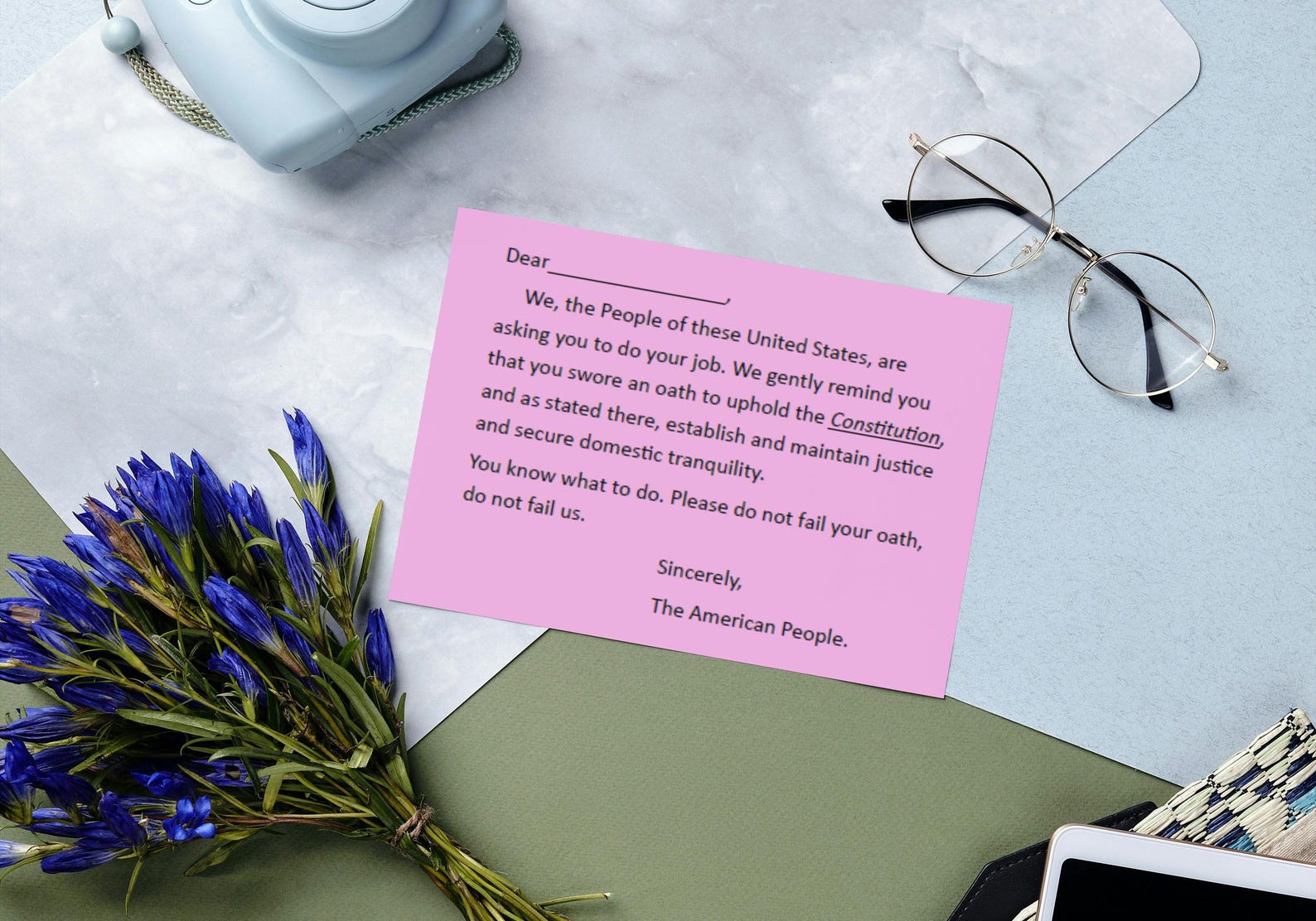 Political Action Postcards: A Polite Message to Congress. Protest ...