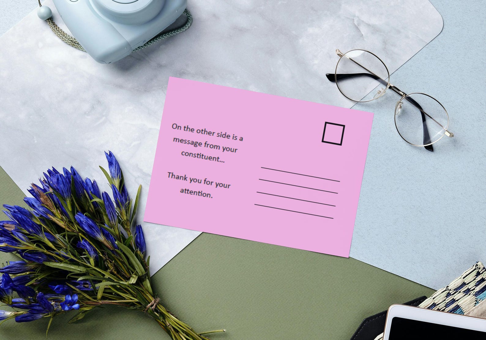 Political Action Postcards: A Polite Message to Congress. Protest ...