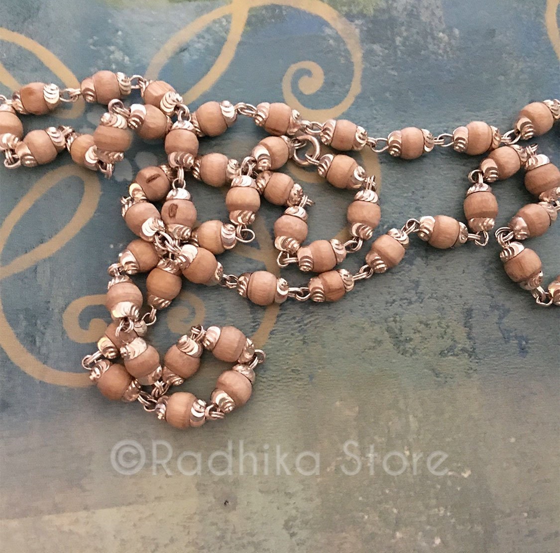 Silver Tulsi Necklace With Fancy End Caps - Extra Small, Small and ...
