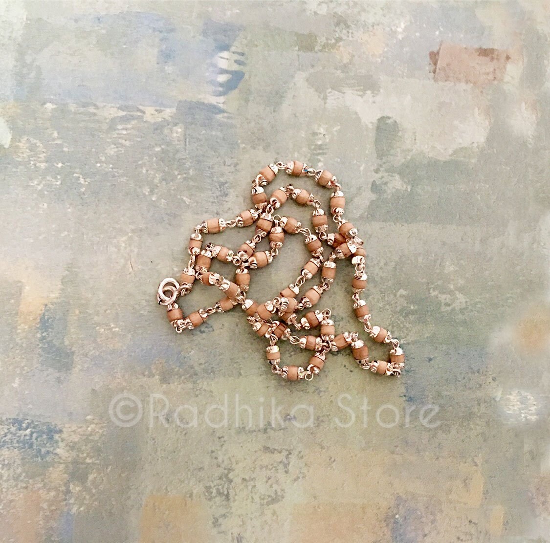 Silver Tulsi Necklace With Fancy End Caps - Extra Small, Small and ...