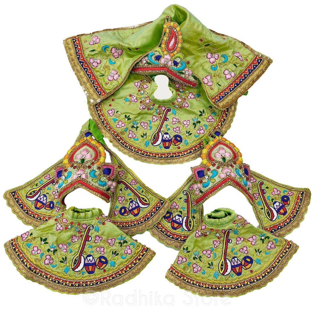 Divine Instruments - Sea Green - All Silk - Jagannath Baladeva Subhadra ...
