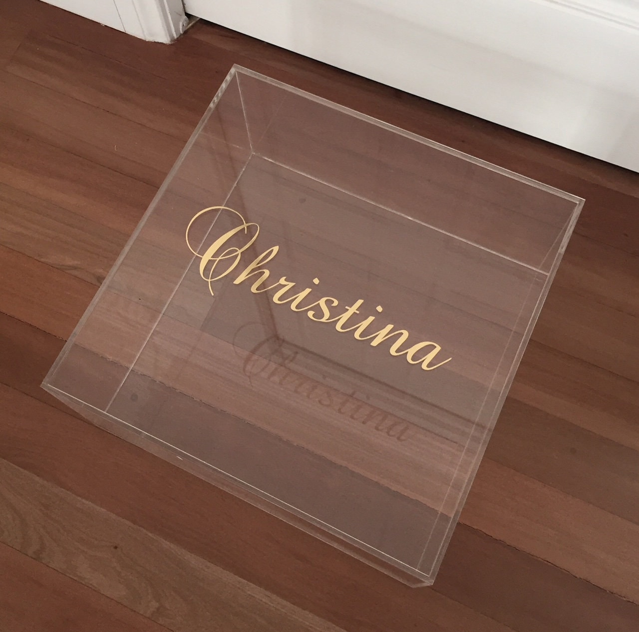 Acrylic Personalised Christening Box , Greek Christening , Keepsake Box ...