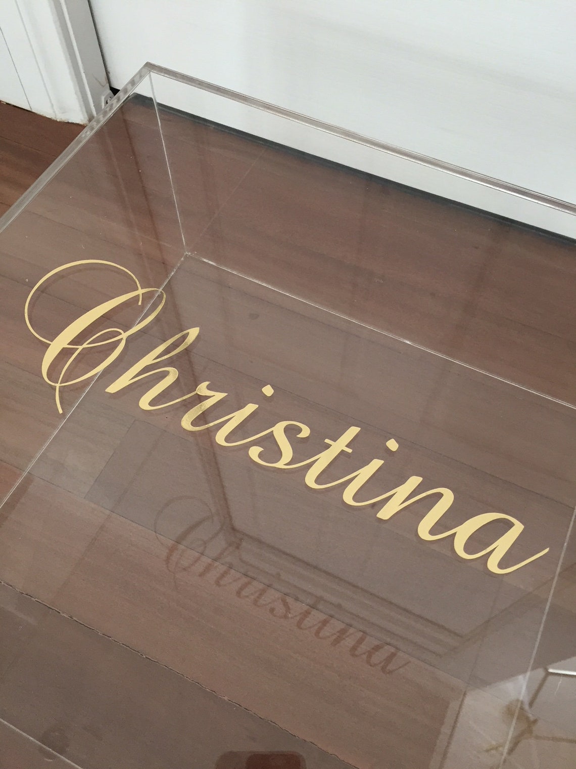 Acrylic Personalised Christening Box , Greek Christening , Keepsake Box ...
