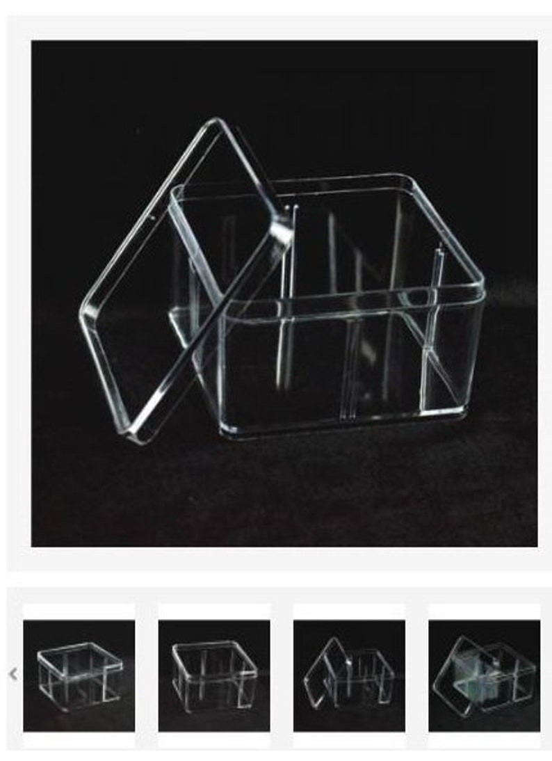10 X Clear Acrylic Cube Favor Boxes Size 8x8x 5cm Clear | Etsy