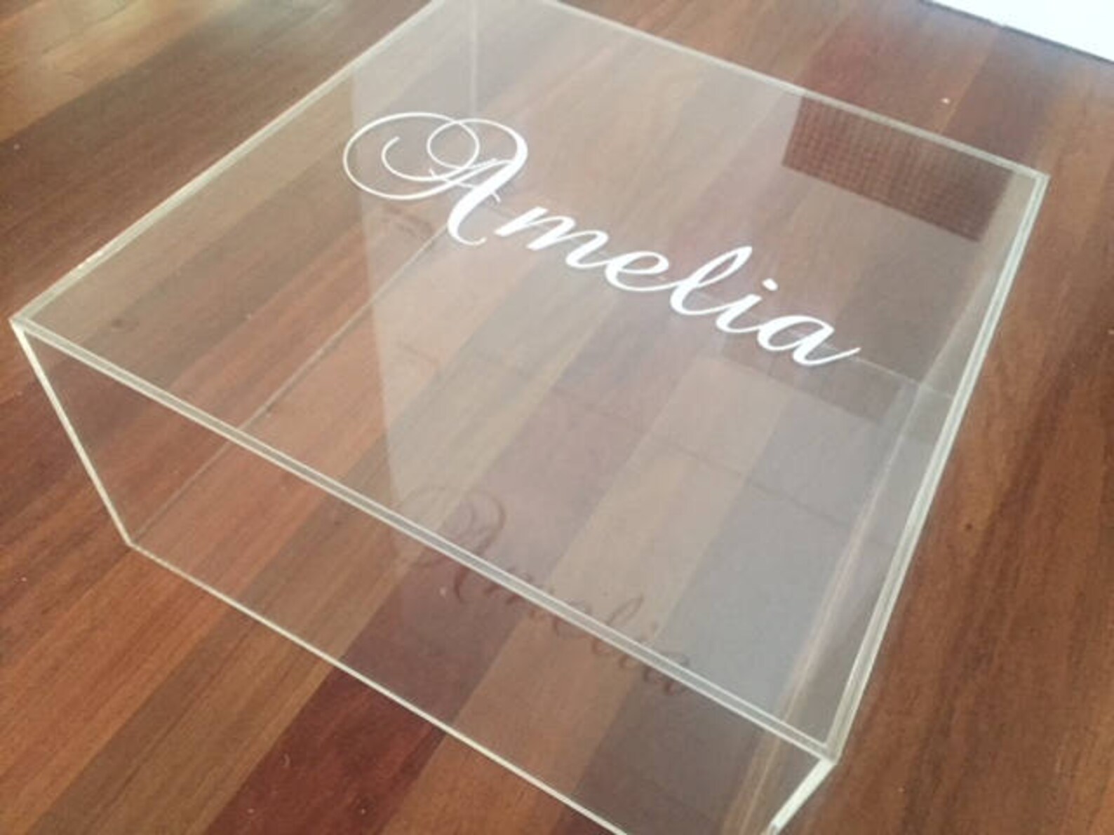 Acrylic Personalised Christening Box , Greek Christening , Keepsake Box ...