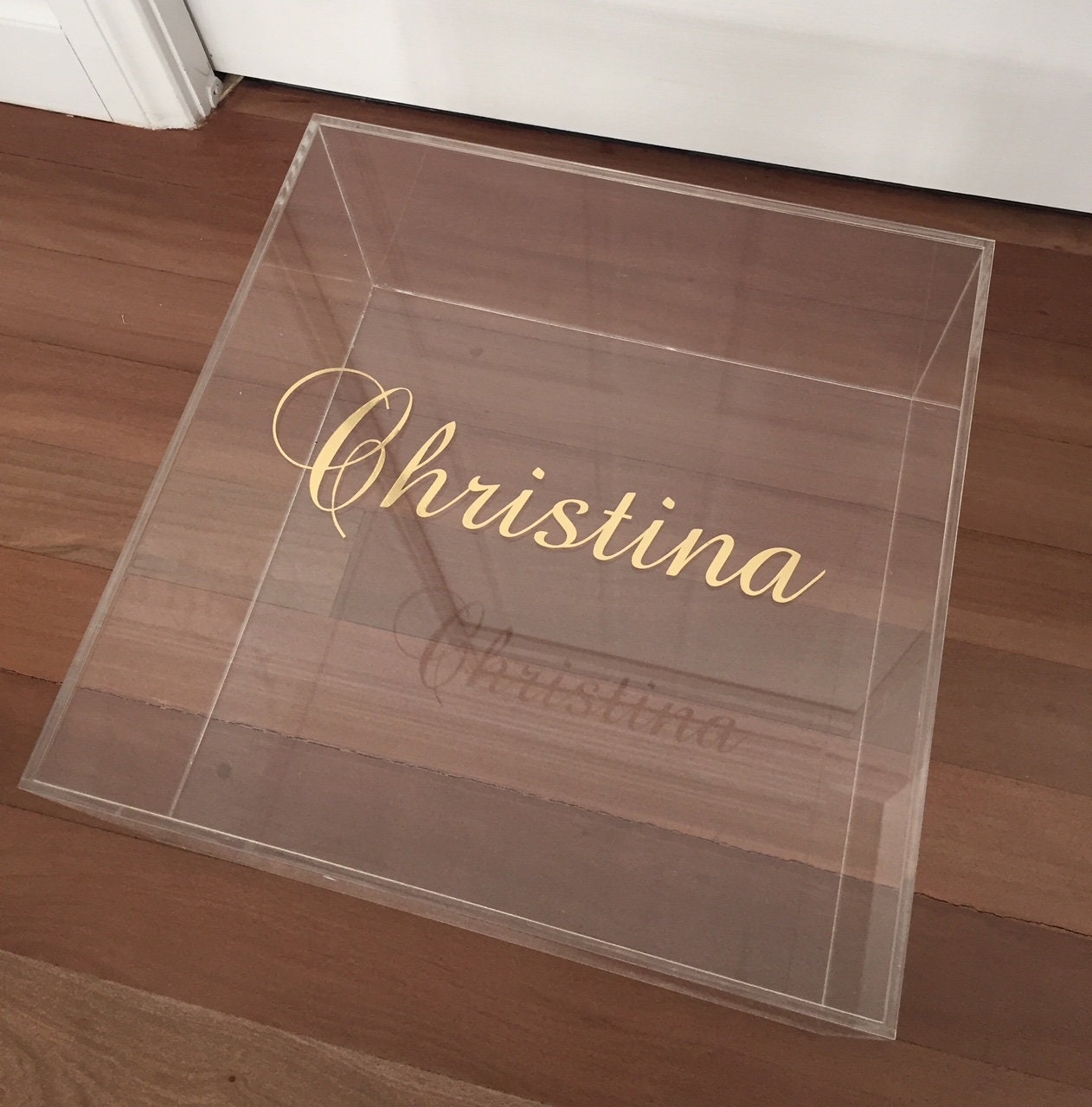 Acrylic Personalised Christening Box , Greek Christening , Keepsake Box ...