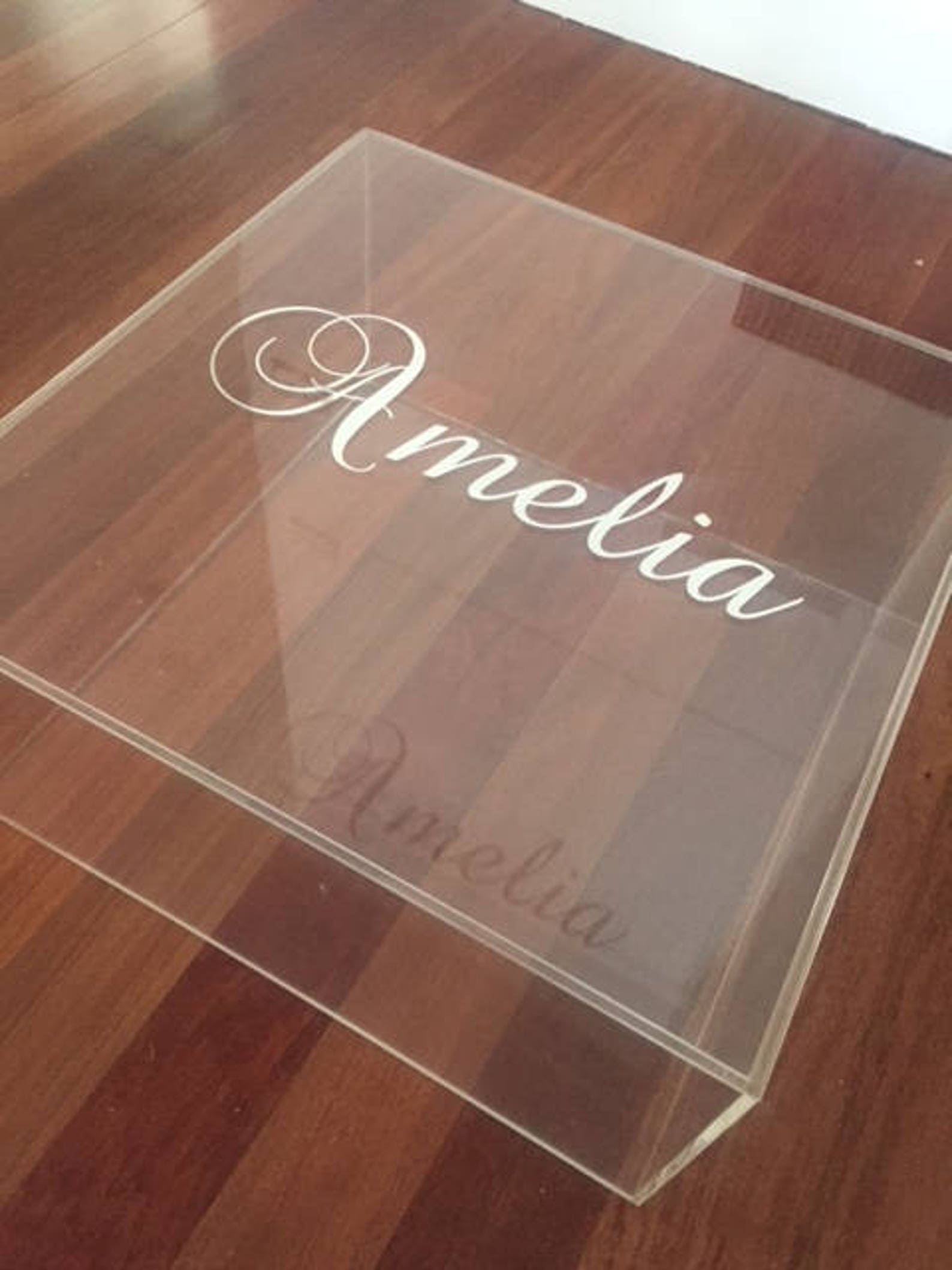 Acrylic Personalised Christening Box , Greek Christening , Keepsake Box ...