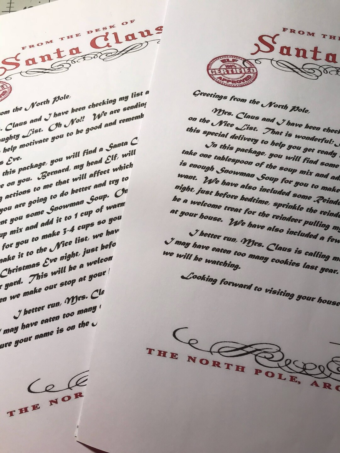 Santa Letter | Personalized Letter From Santa | Naughty Warning Letter ...