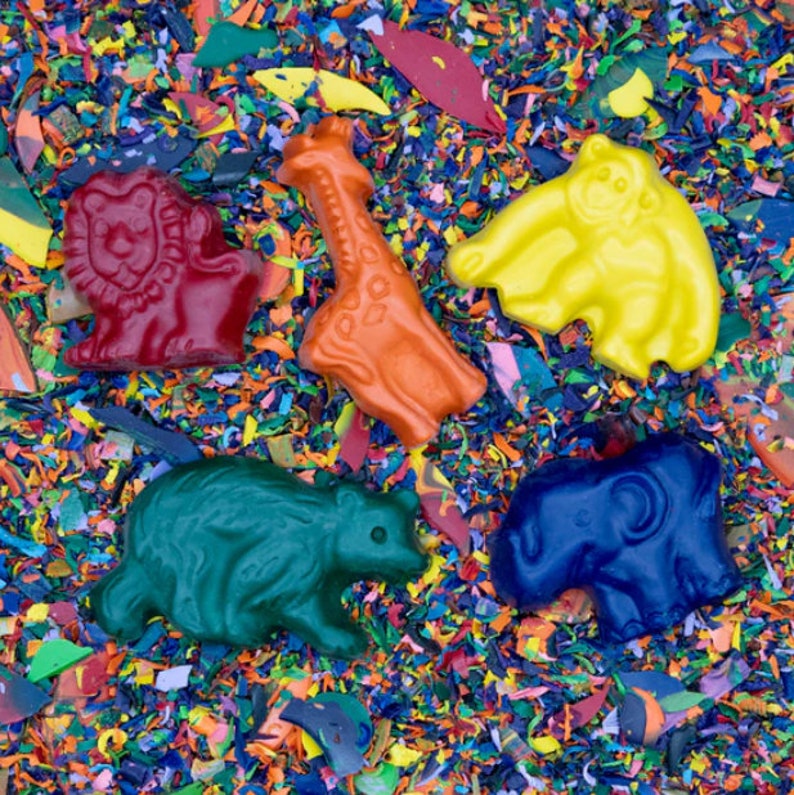 Zoo Animal Crayons, Animal Arts and Crafts, Animal School Supplies - Etsy