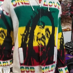 BOB MARLEY JACKET Hoodies Rasta Product , Jamaican Reggae Clothing ...