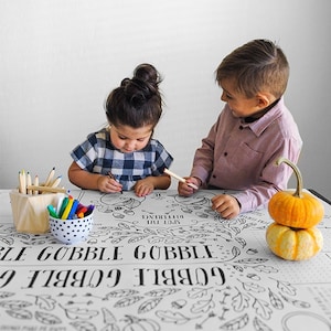 Thanksgiving Kids' Table Cover, Giant Activity Table Cover, Coloring ...